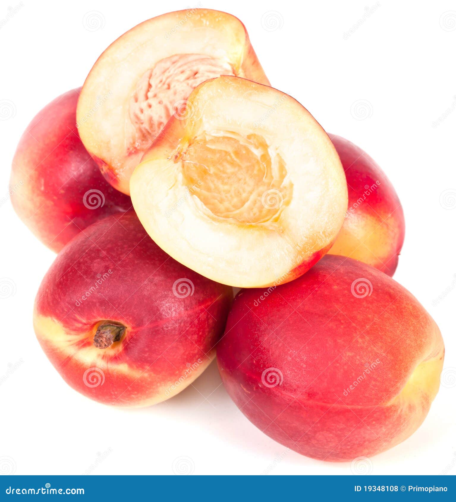 Nectarina Isolada No Fundo Branco Foto de Stock - Imagem de fresco ...