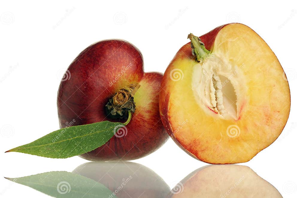 Nectarine stock image. Image of leaf, shape, nutrition - 938069