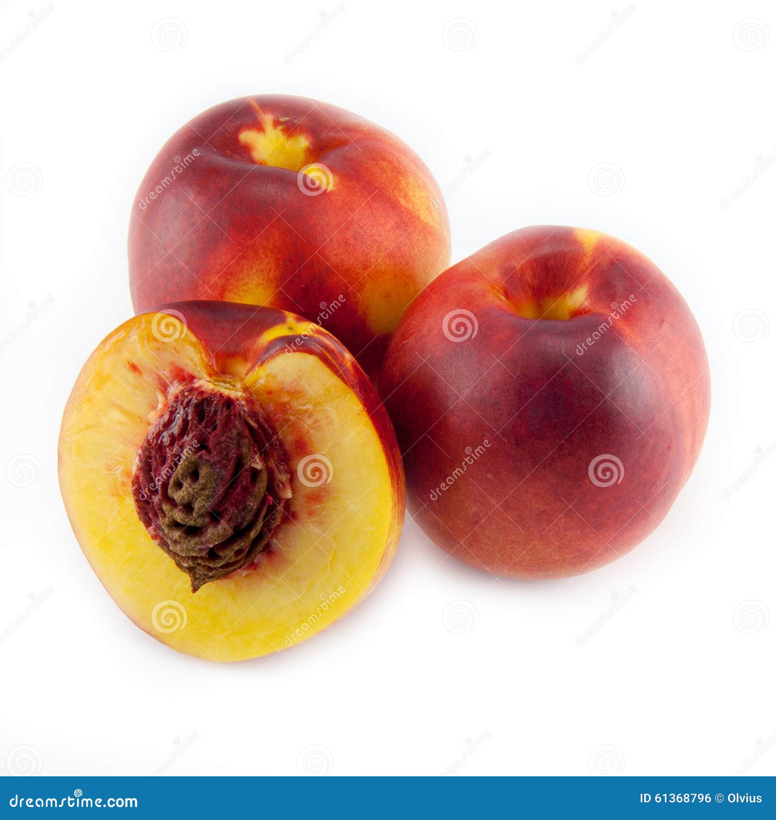 Nectarine fruit isolated stock photo. Image of orange - 61368796