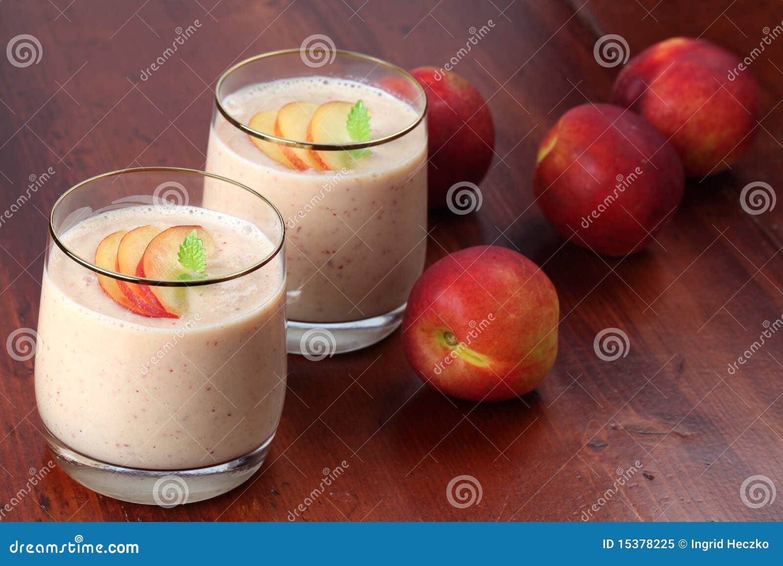 Nectarine milkshake stock image. Image of delicious, cocktail - 15378225