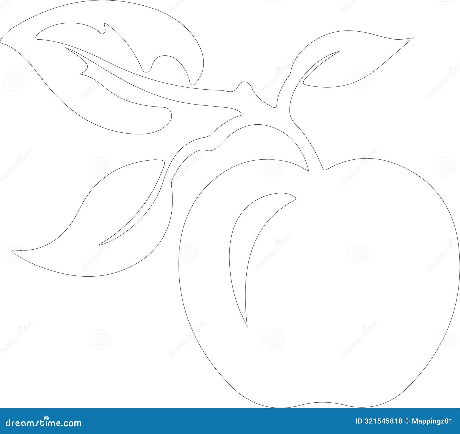 Nectarine Outline Silhouette Generative Ai Stock Vector - Illustration ...