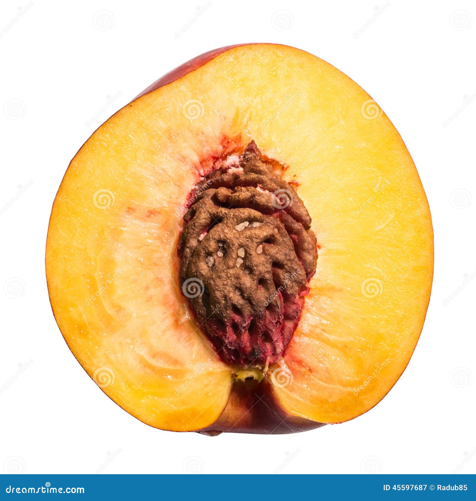 Nectarine Slice stock image. Image of sweet, orange, organic - 45597687