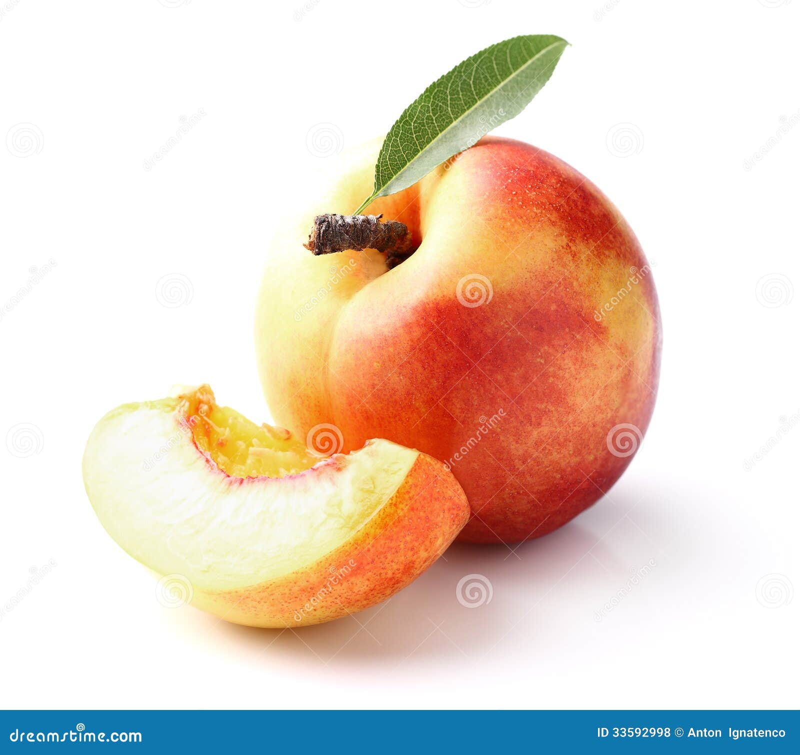 Nectarine with slice stock photo. Image of freshness - 33592998