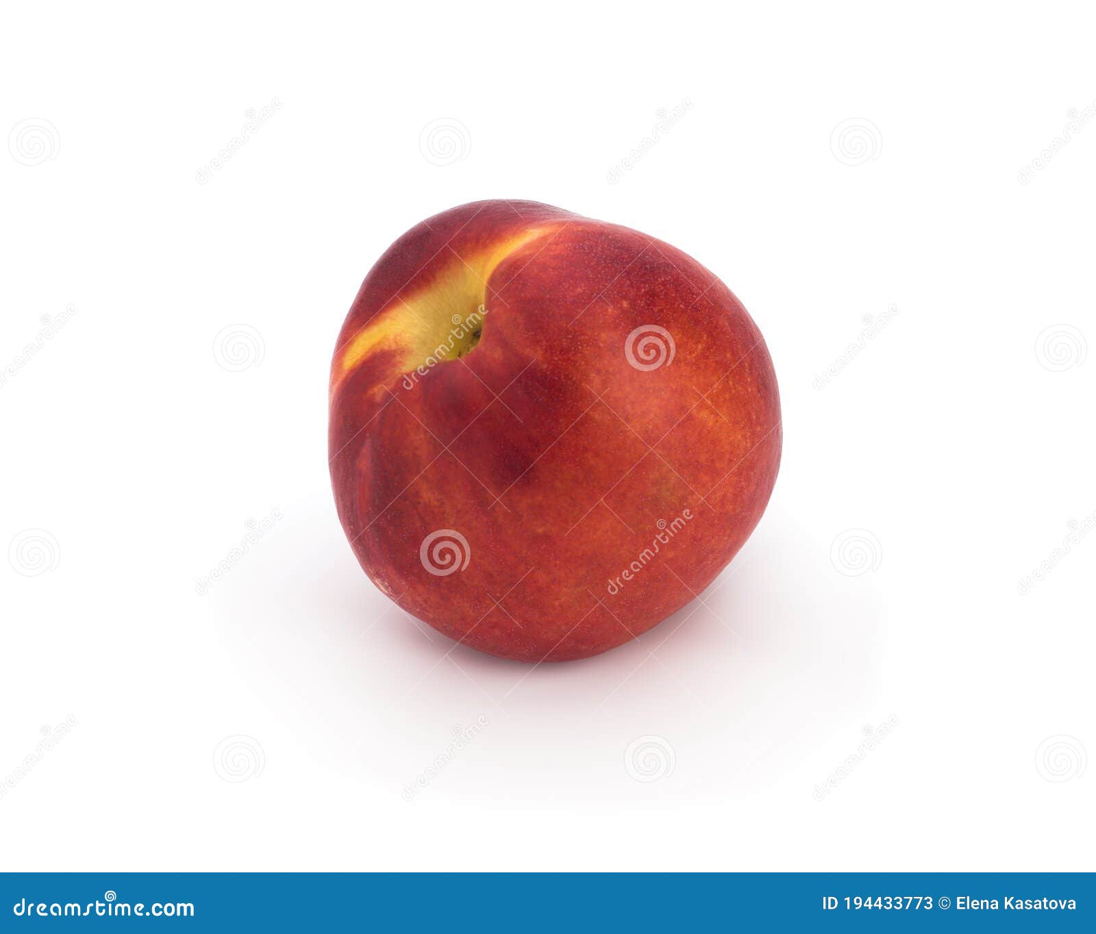 Nectarine on a White Background Stock Image - Image of dessert, ripe ...
