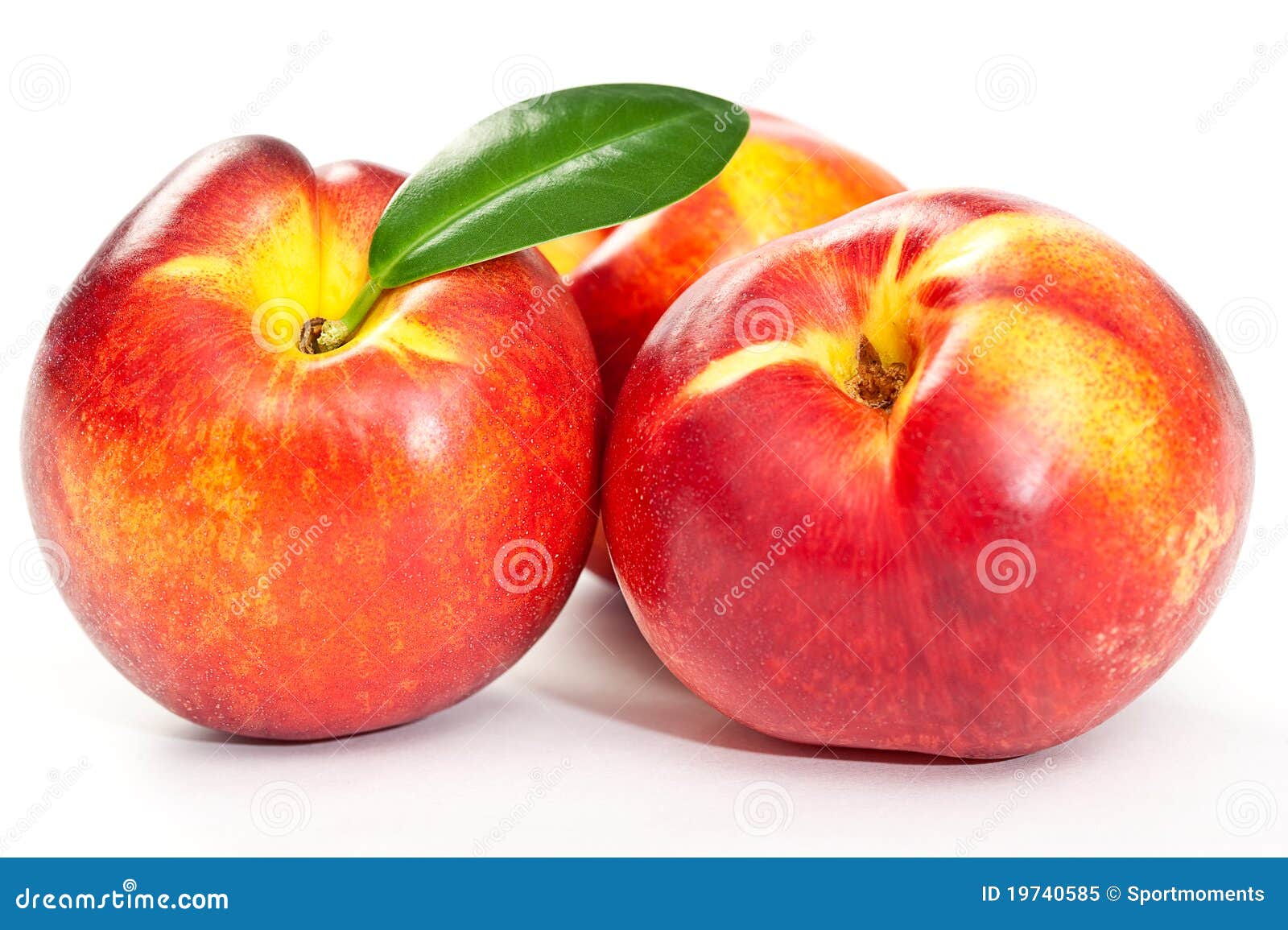 Nectarines on White Background Stock Image - Image of healthy, natural ...