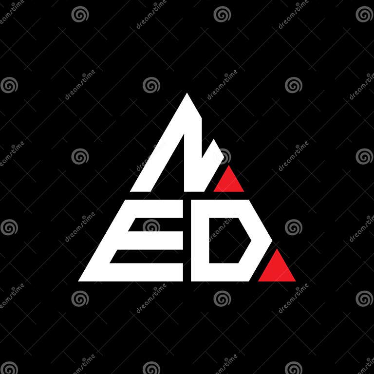NED Triangle Letter Logo Design with Triangle Shape. NED Triangle Logo ...
