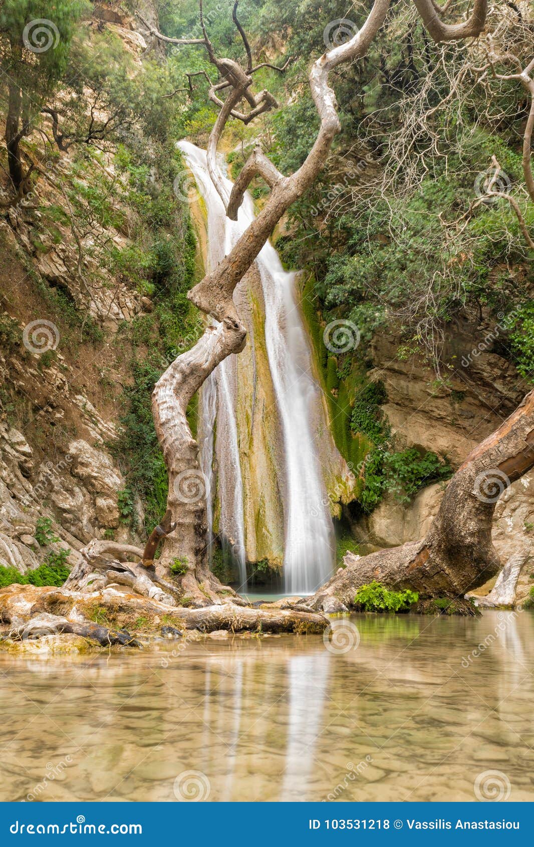 Neda Waterfall in Greece. Beautiful Touristic Destination. Stock Photo ...