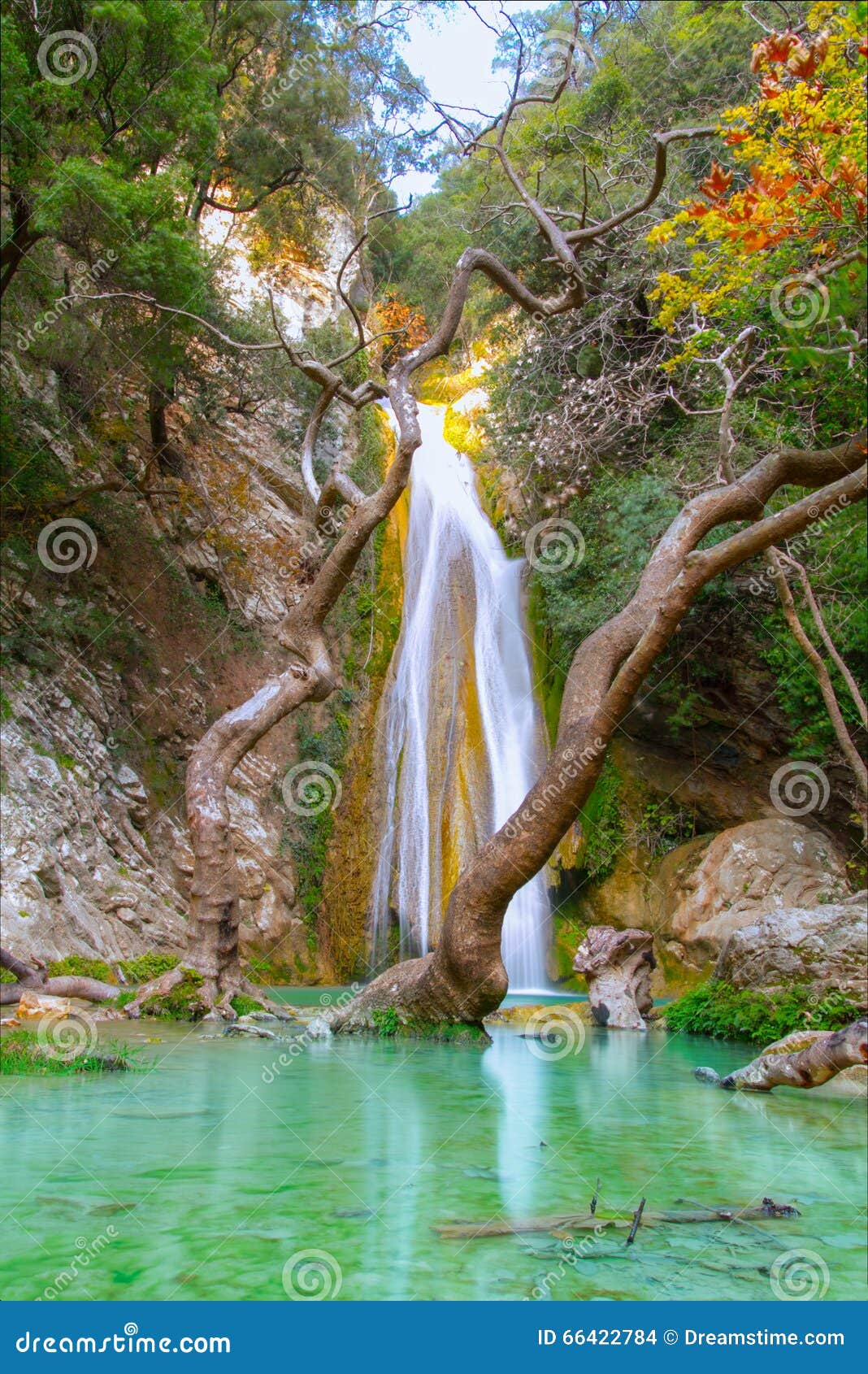 Neda Waterfall in Greece stock photo. Image of flowing - 66422784