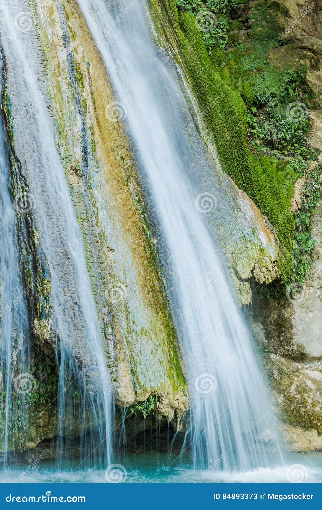 Neda Waterfalls among the Rocks and Forest Stock Image - Image of flow ...