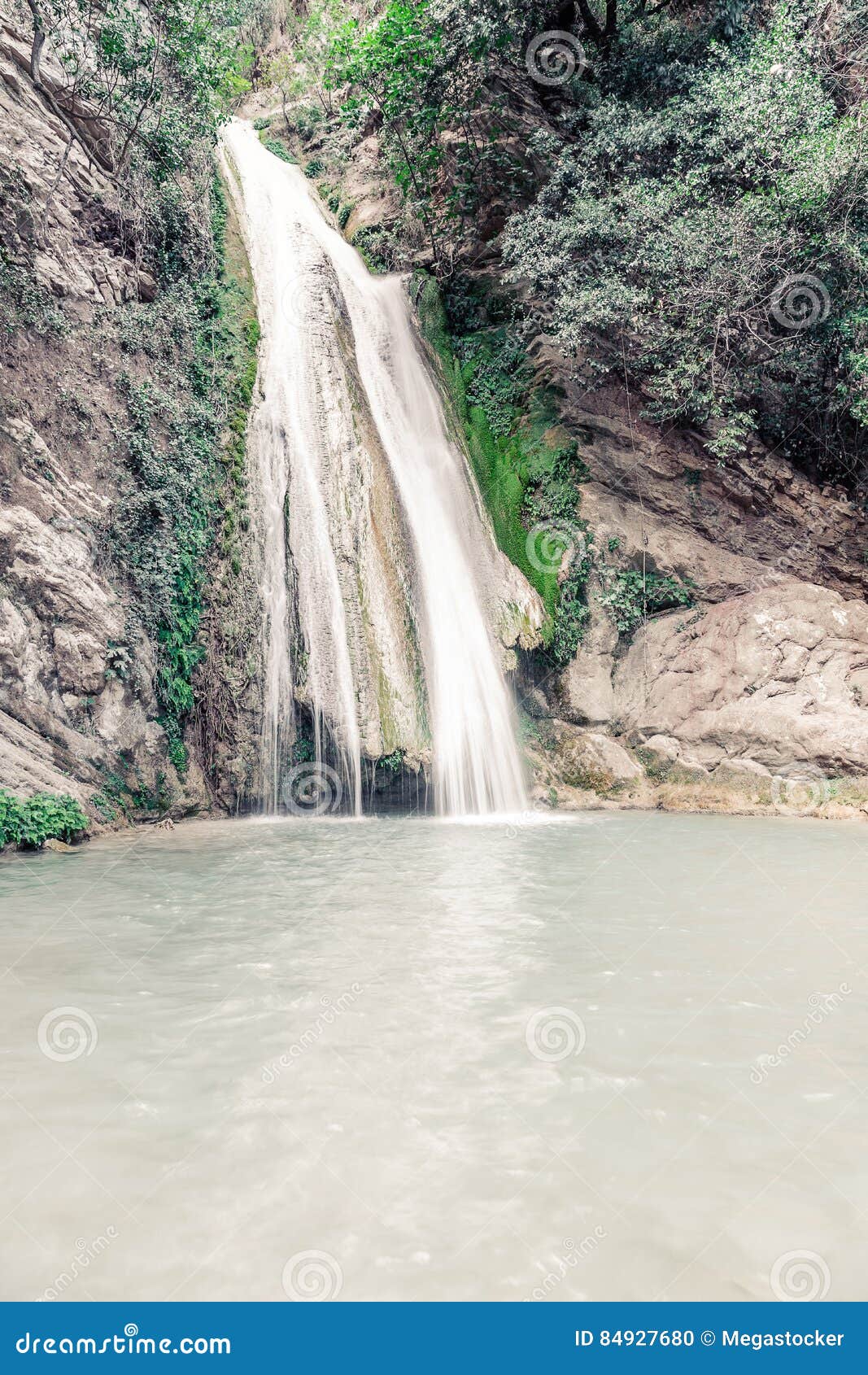 Neda Waterfalls among the Rocks and Forest Stock Photo - Image of ...