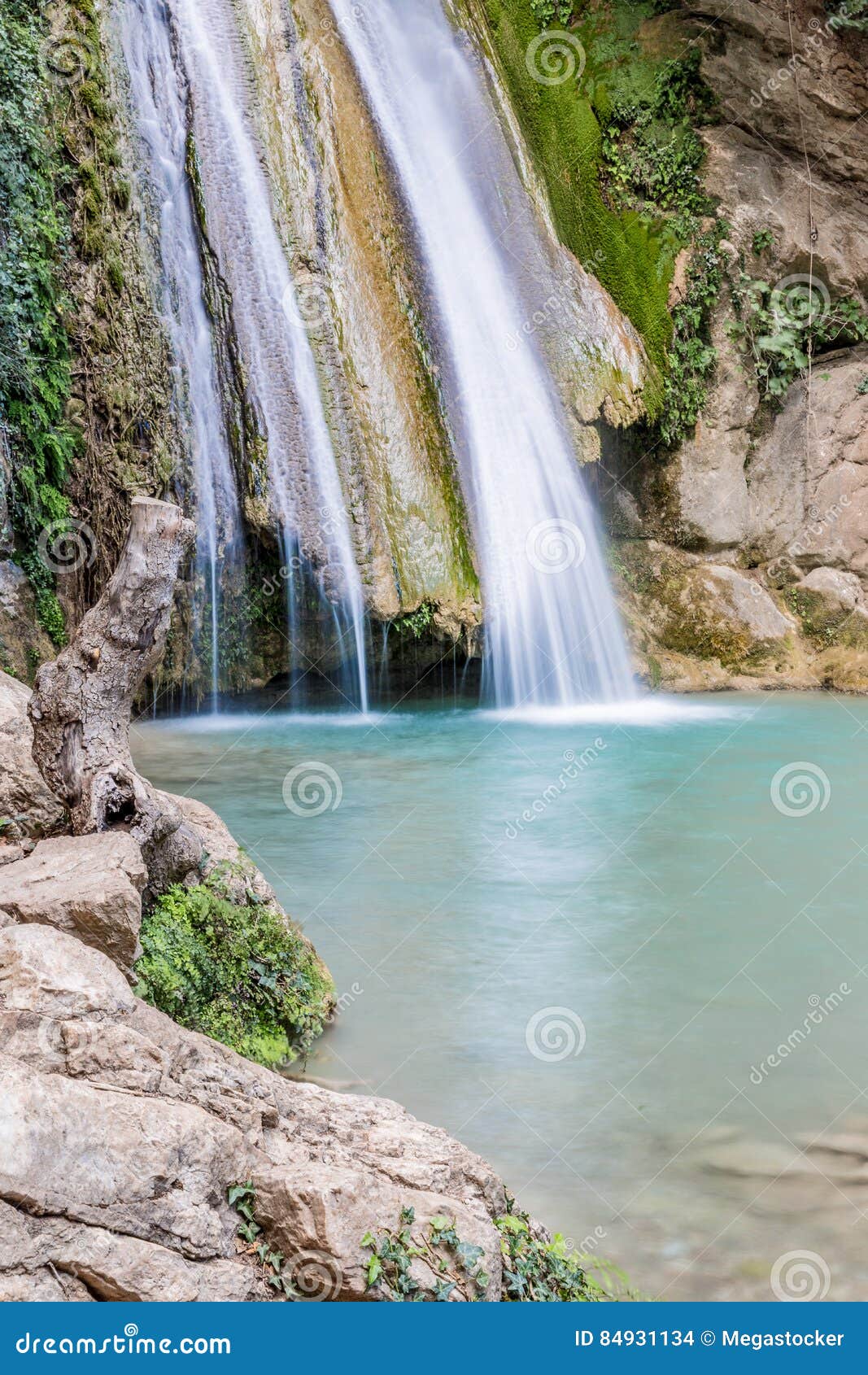 Neda Waterfalls among the Rocks and Forest Stock Photo - Image of rocks ...