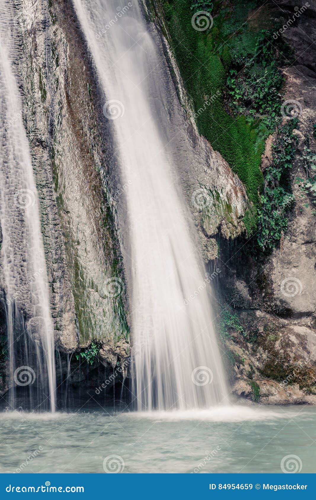 Neda Waterfalls among the Rocks and Forest Stock Image - Image of tree ...