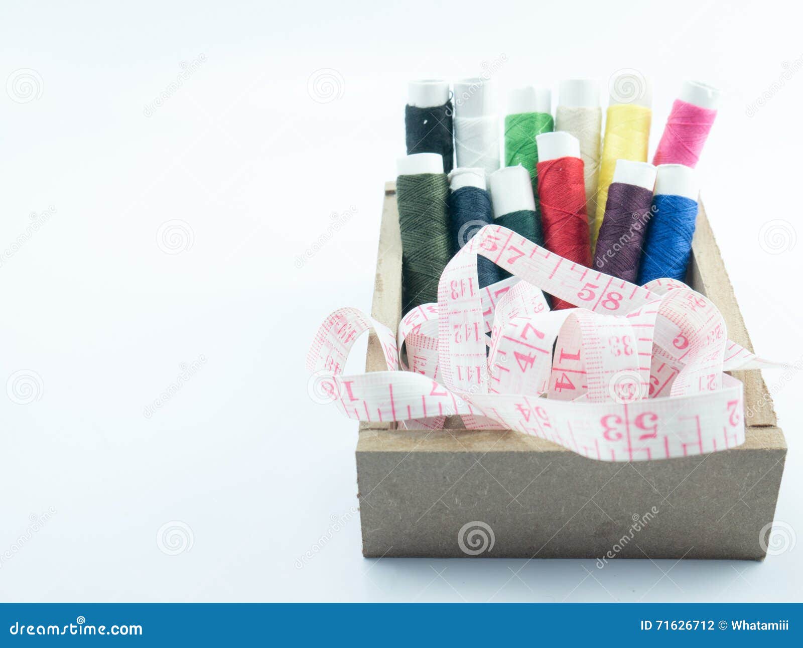 Neddle and Yarn in Box on White Background Stock Photo - Image of ...