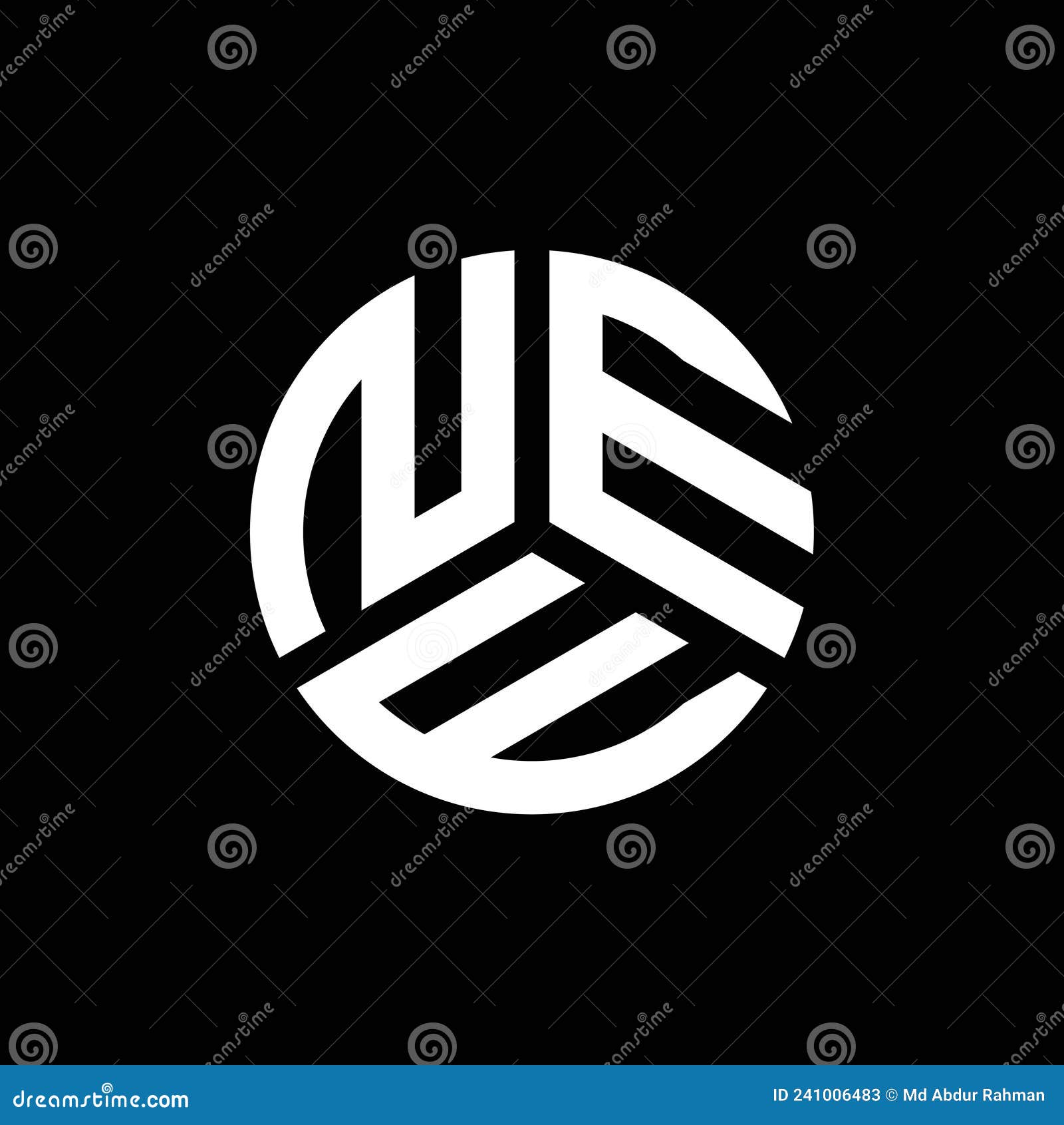 NEE Letter Logo Design On Black Background. NEE Creative Initials ...