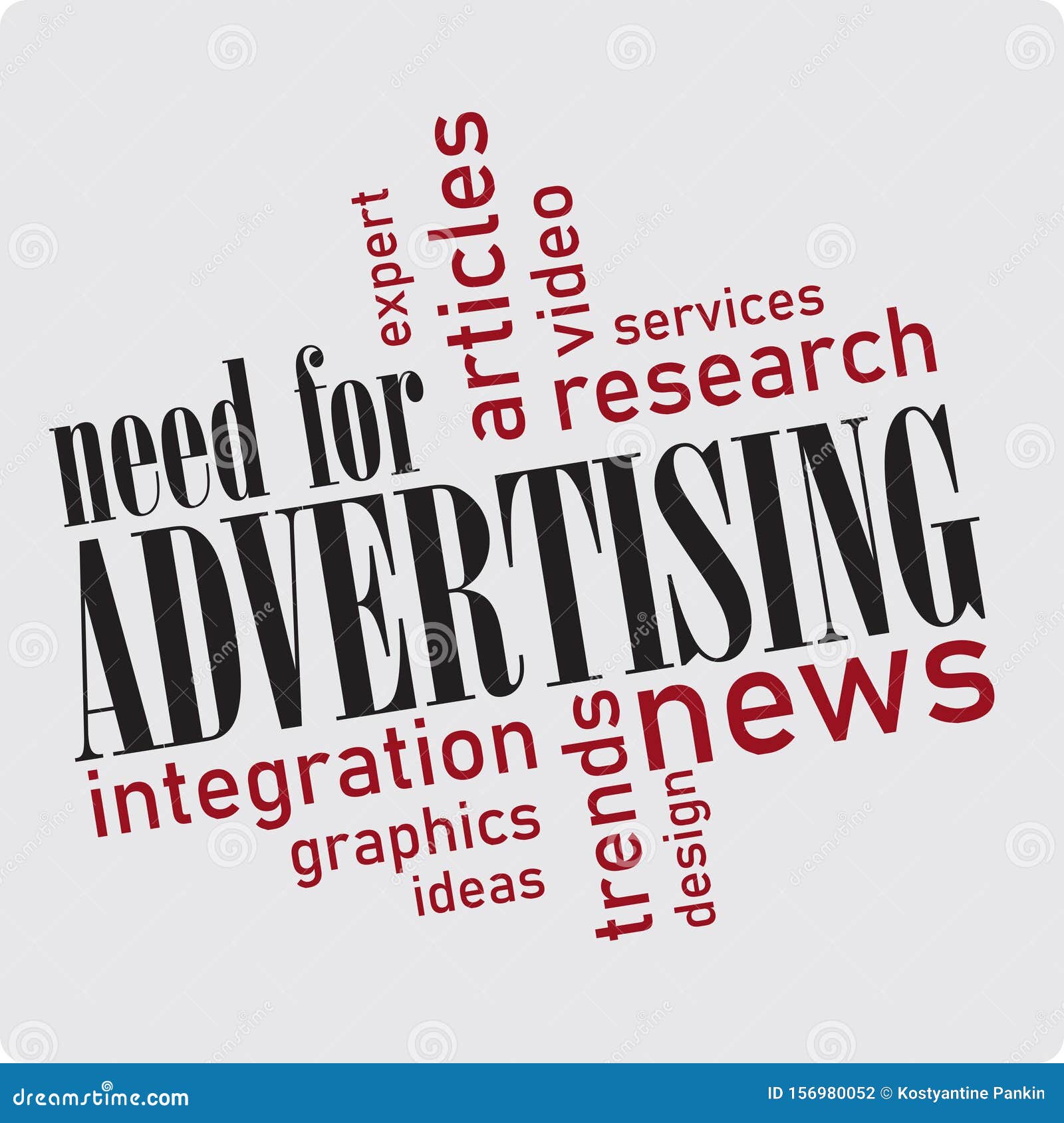 Need for advertising stock vector. Illustration of cartoon - 156980052