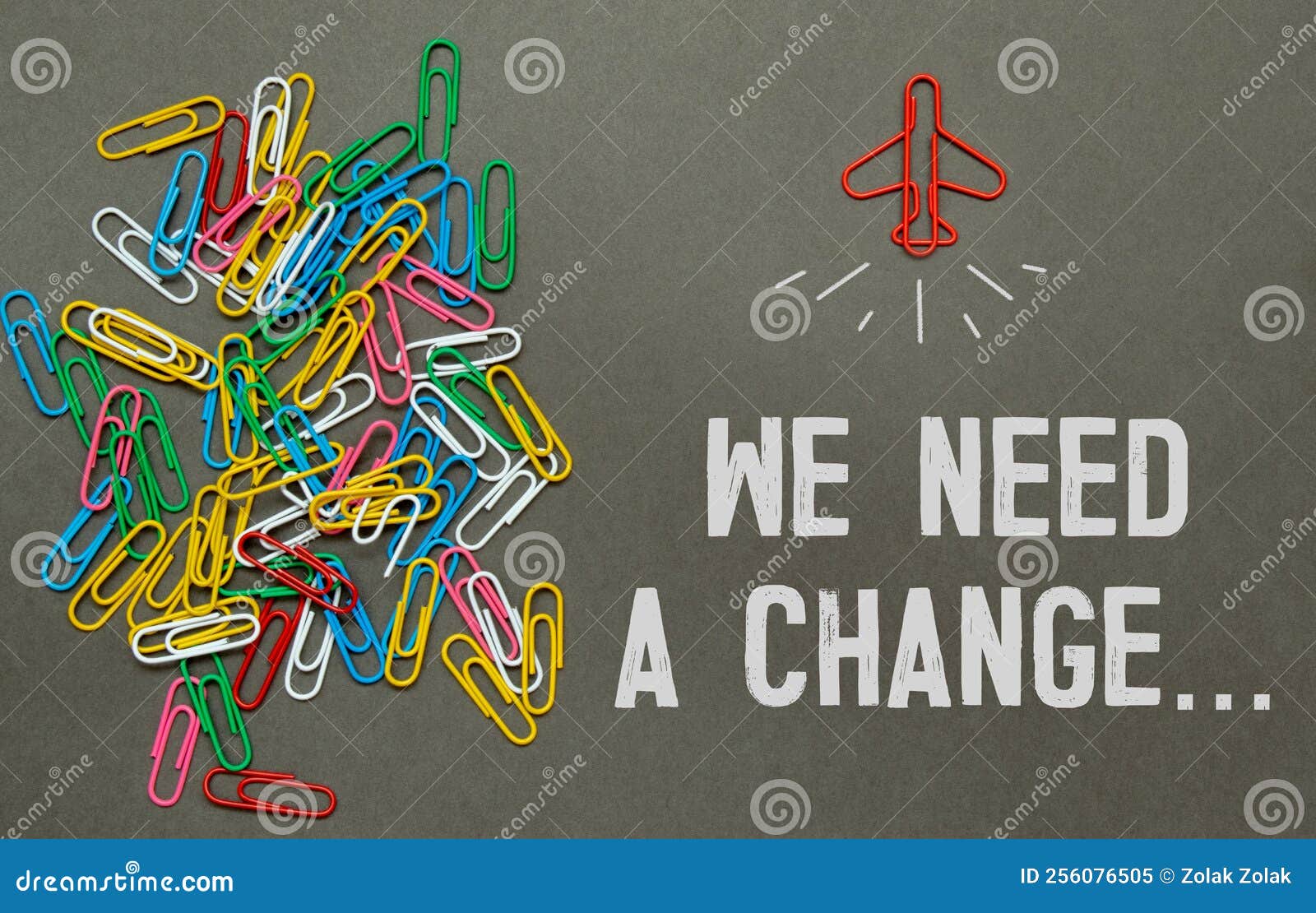 We Need a Change Text on Cardboard Box. Protest Against To Climate ...