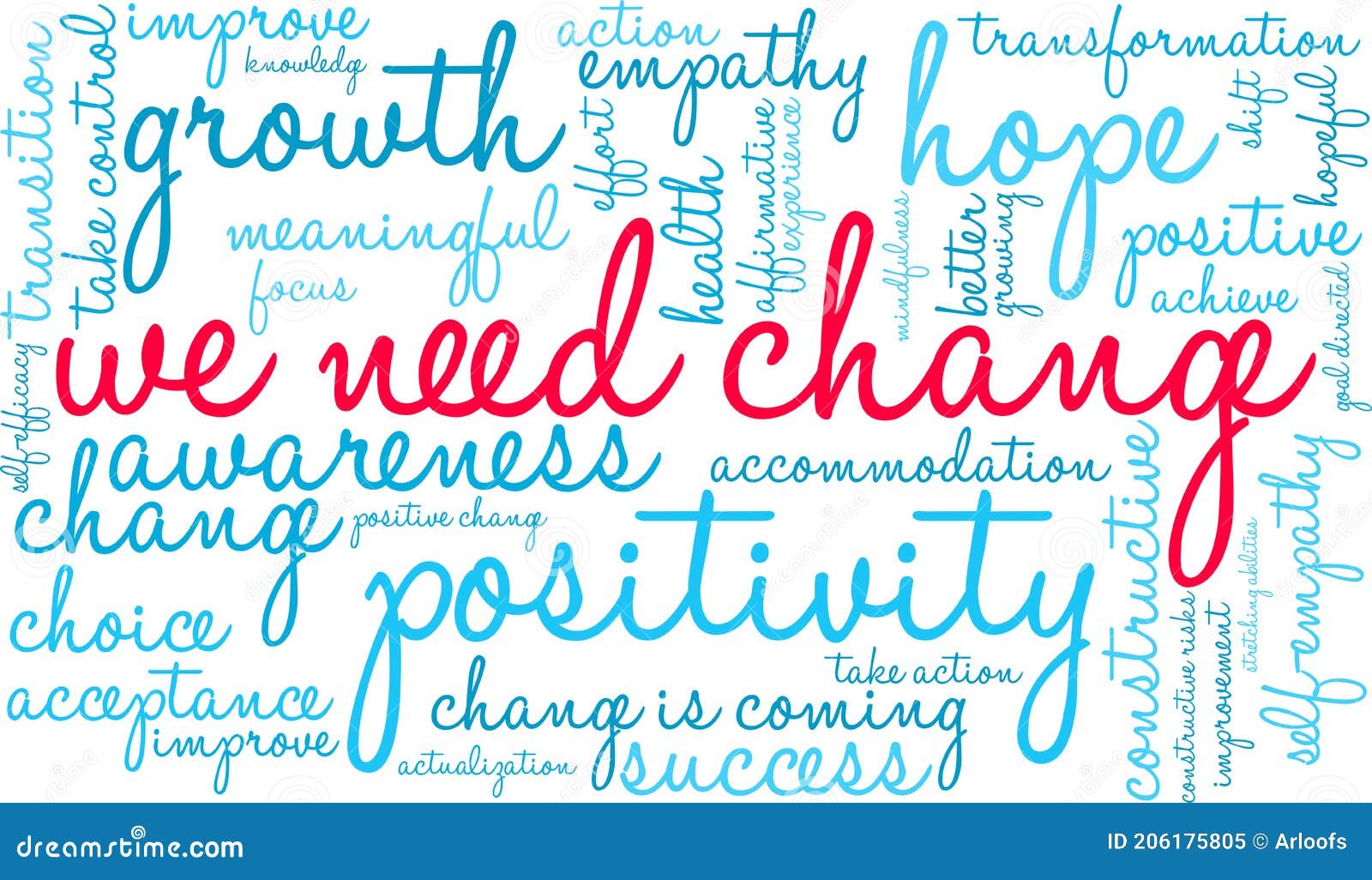 We Need Change Word Cloud stock vector. Illustration of health - 206175805