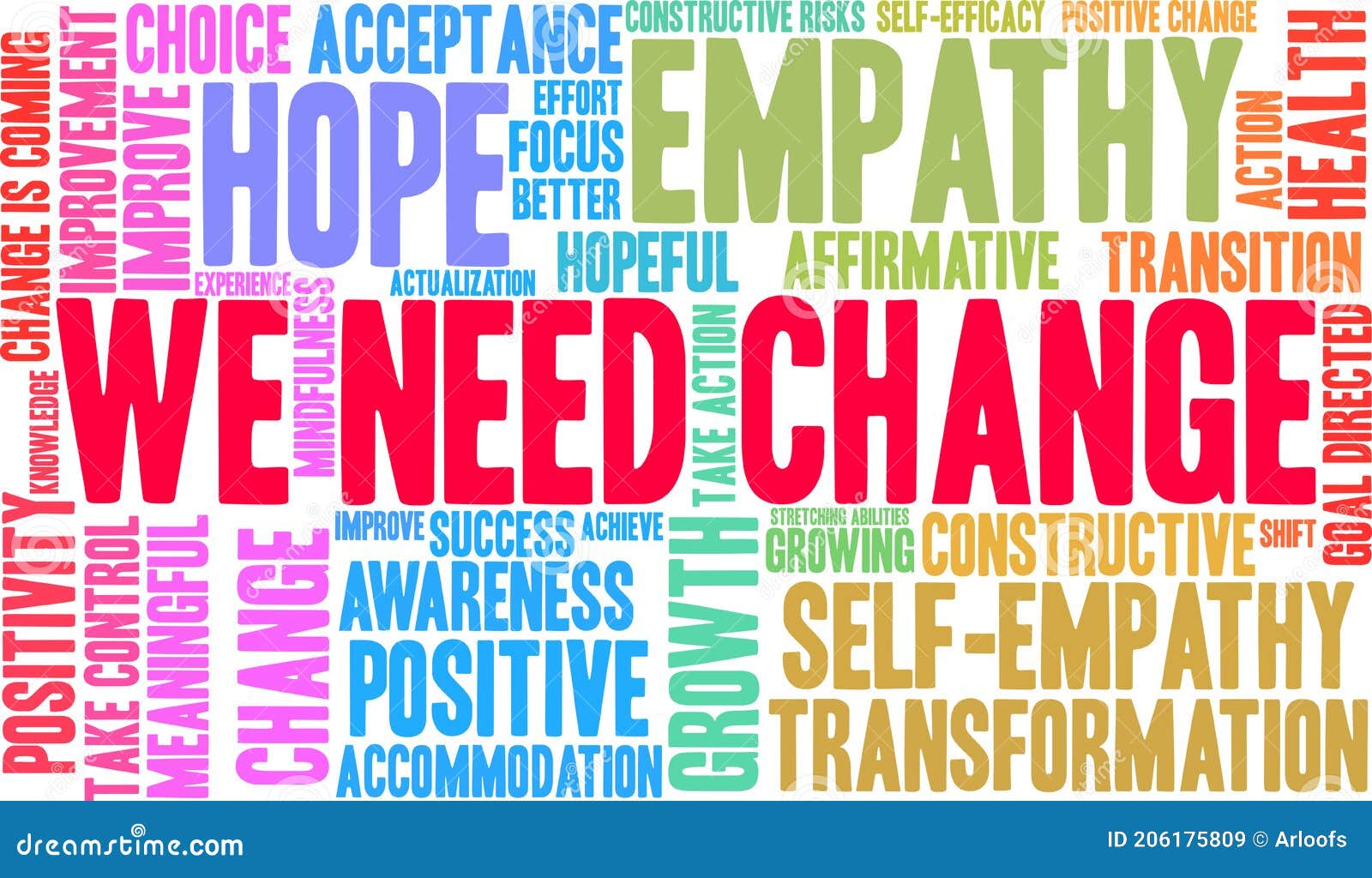 We Need Change Word Cloud stock vector. Illustration of efficacy ...