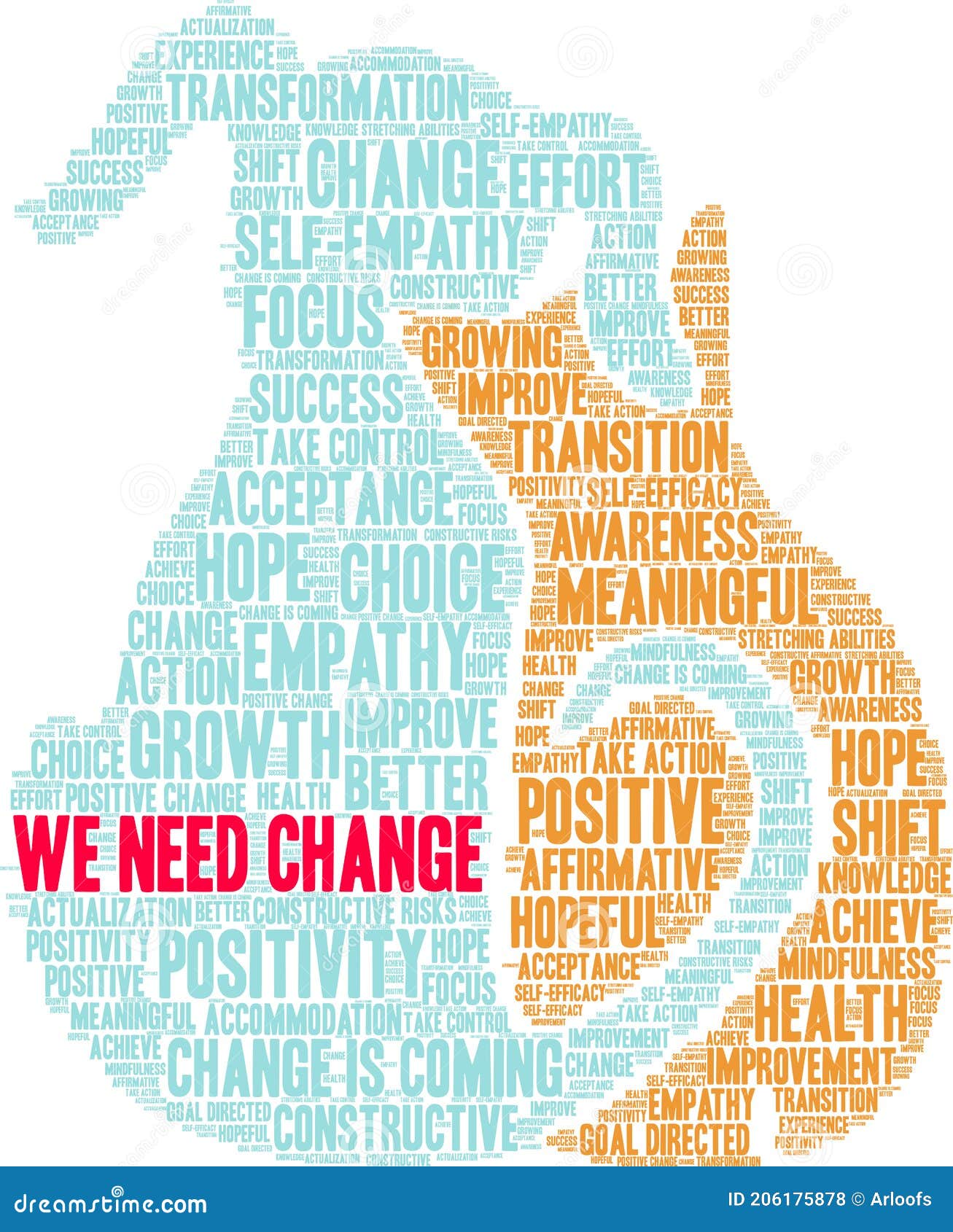 We Need Change Word Cloud stock vector. Illustration of improve - 206175878