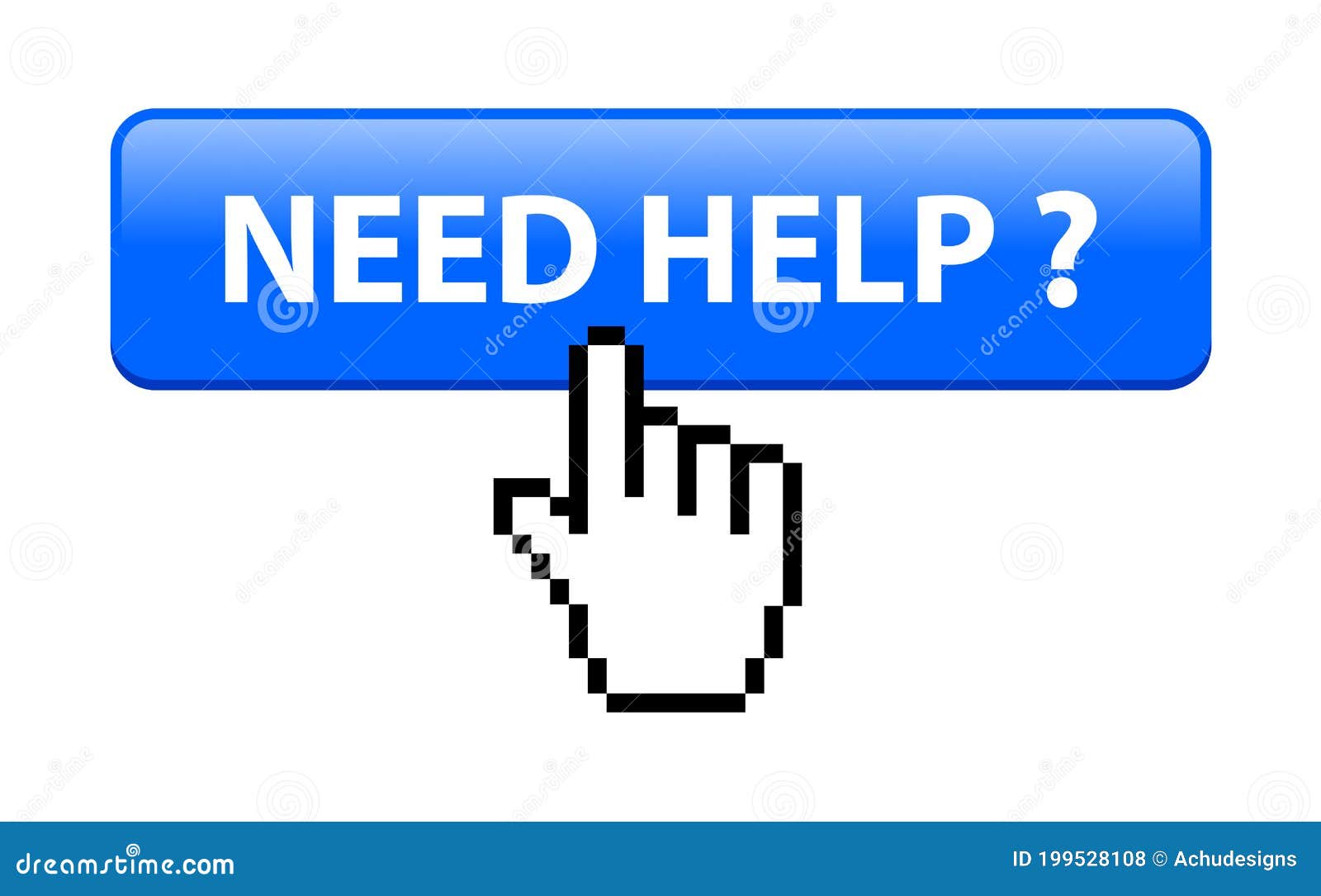 Need help button stock vector. Illustration of cursor - 199528108