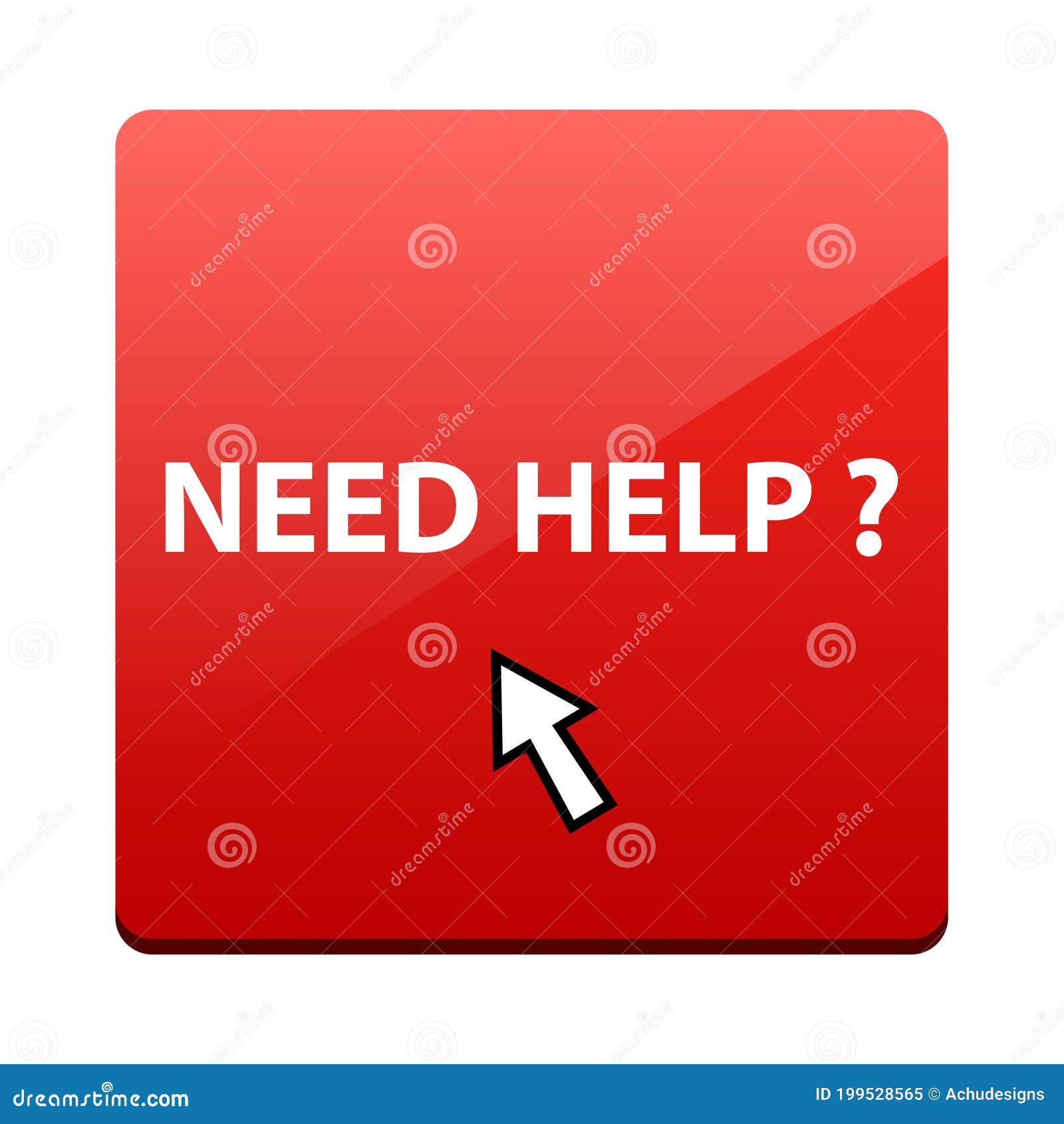 Need help button stock vector. Illustration of glossy - 199528565