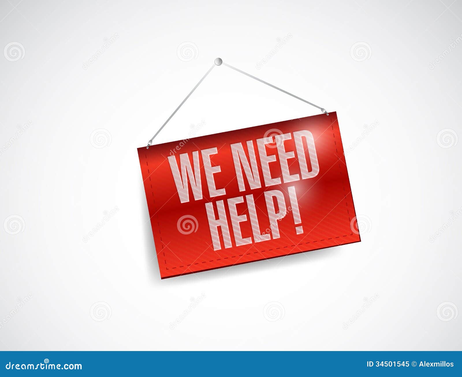 We Need Help Banner Illustration Design Stock Illustration ...