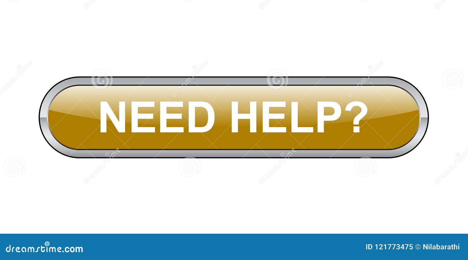 Need help button stock illustration. Illustration of assist - 121773475