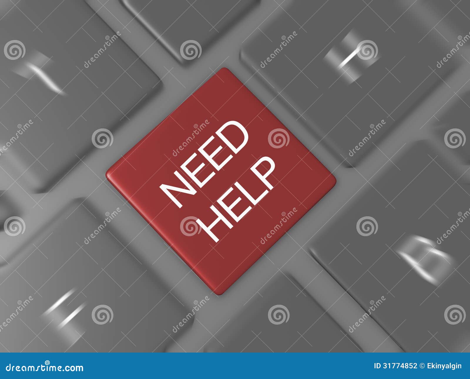 Need Help Key on Keyboard stock illustration. Illustration of service ...