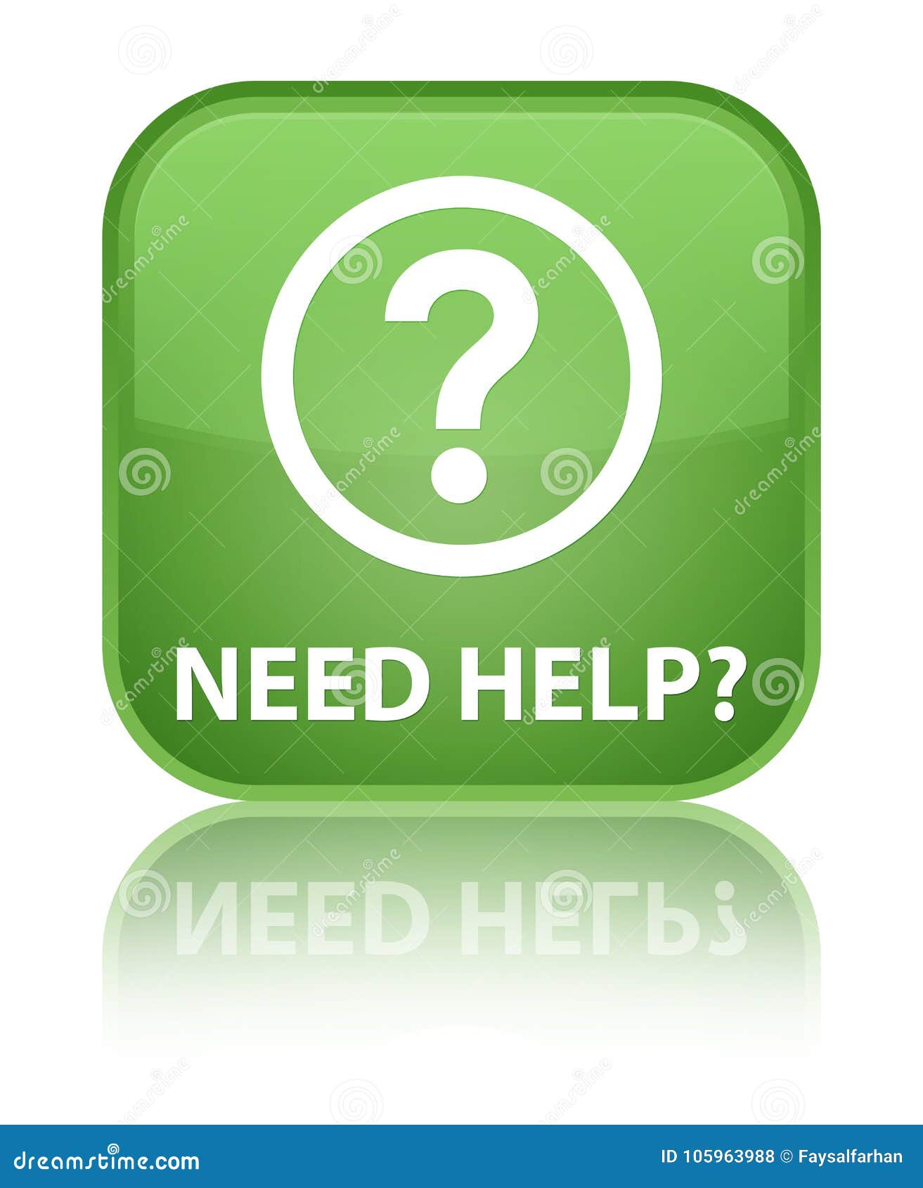 Need Help (question Icon) Special Soft Green Square Button Stock ...