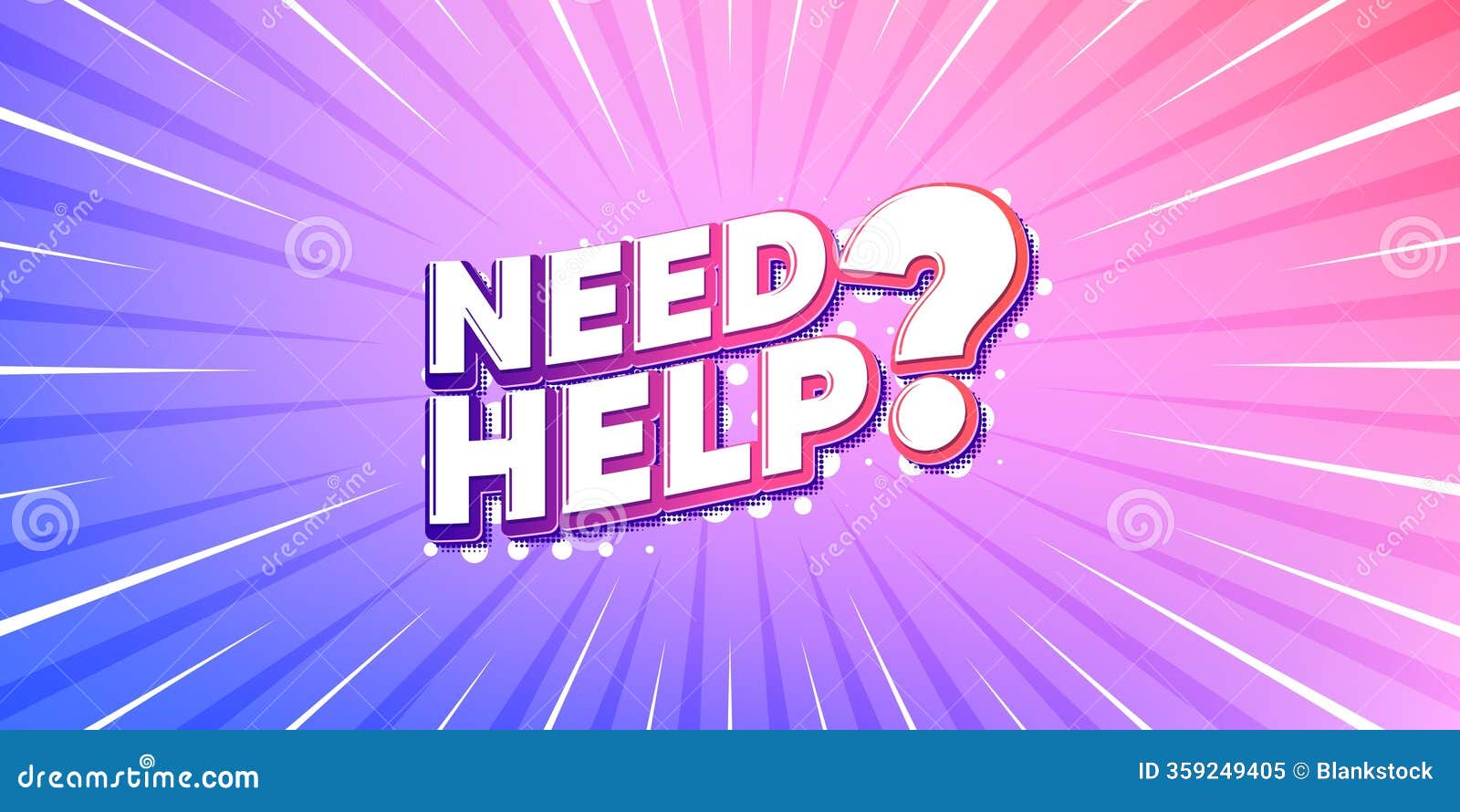 Need Help Symbol. Support Service Sign. Offer Sun Rays Banner. Vector ...