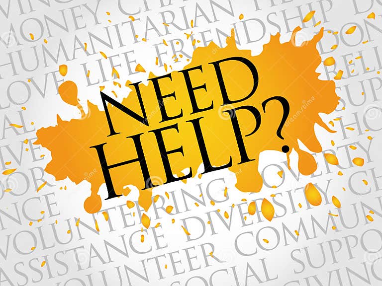 Need help, word cloud stock illustration. Illustration of advice ...