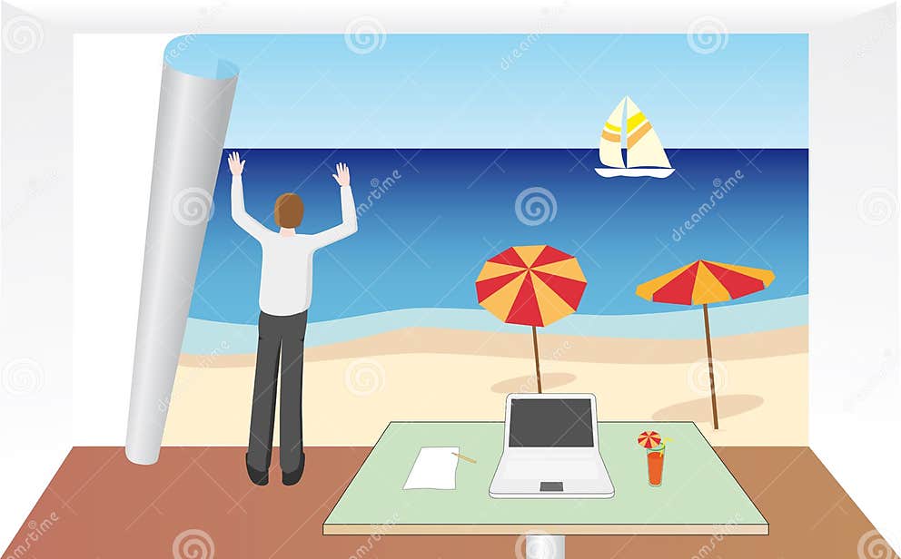 Need for holiday stock vector. Illustration of wall, sand - 5105979