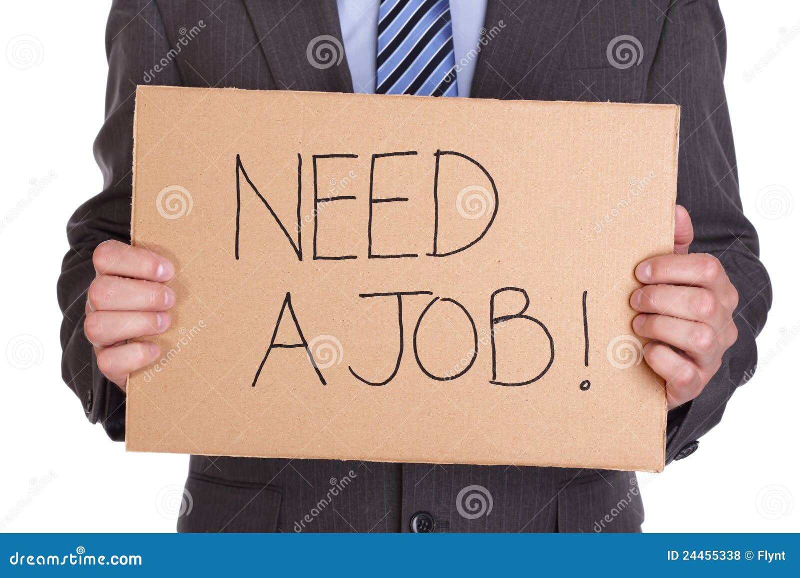 Need a job stock photo. Image of collar, cardboard, human - 24455338