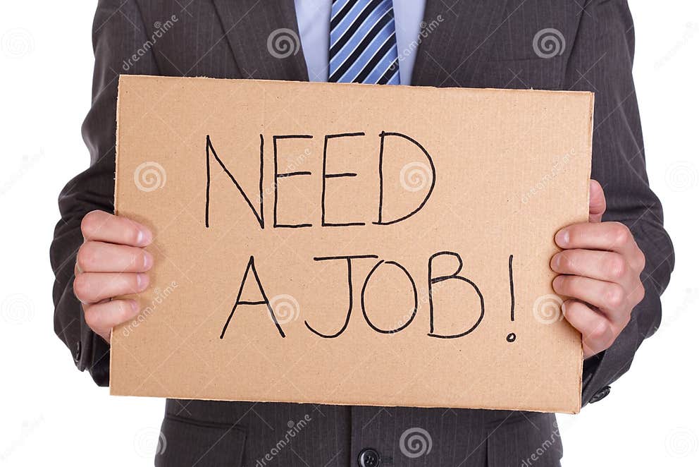 Need a job stock photo. Image of collar, cardboard, human - 24455338