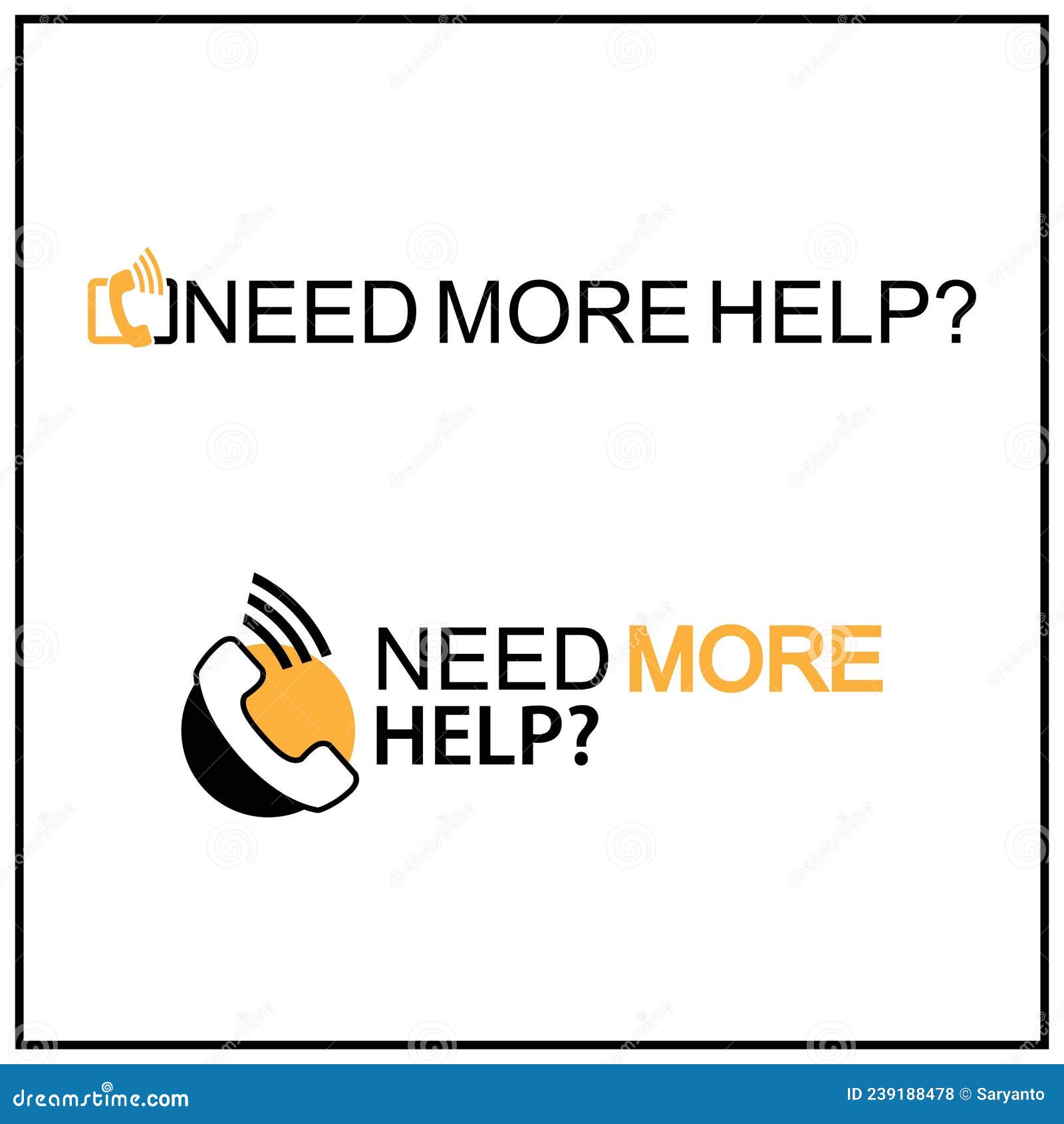 Need More Help Icon. Phone Icon Stock Vector - Illustration of sign ...