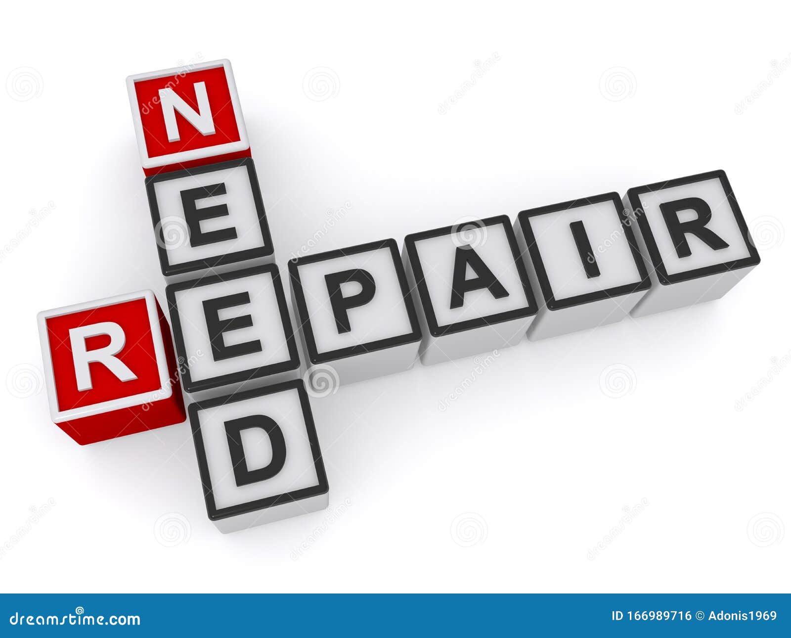 Need repair crossword stock illustration. Illustration of option ...