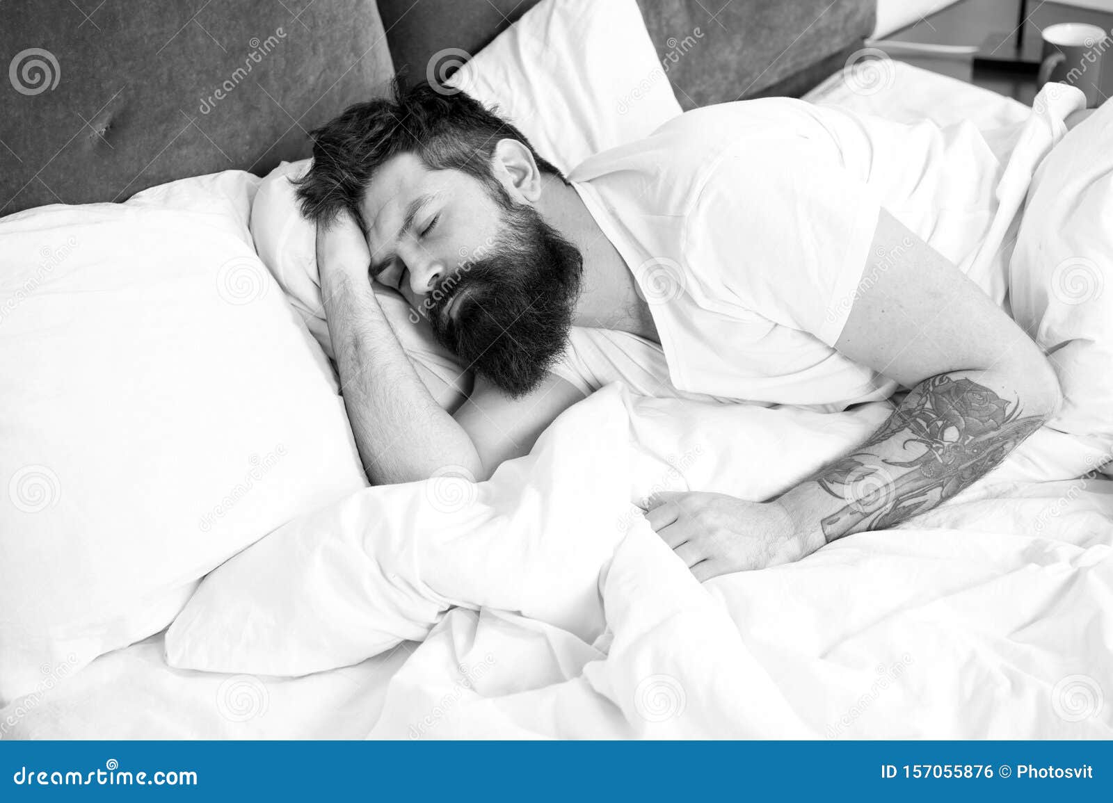 Need Some Rest. Sleep Disorders Concept. Man Bearded Hipster Having ...
