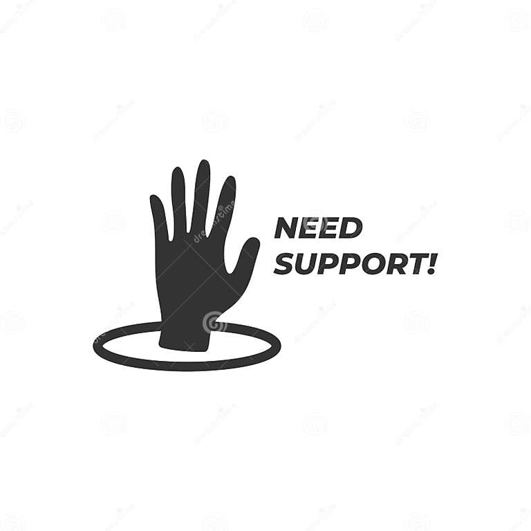 Need Support Icon Graphic Design Template Vector Stock Vector ...