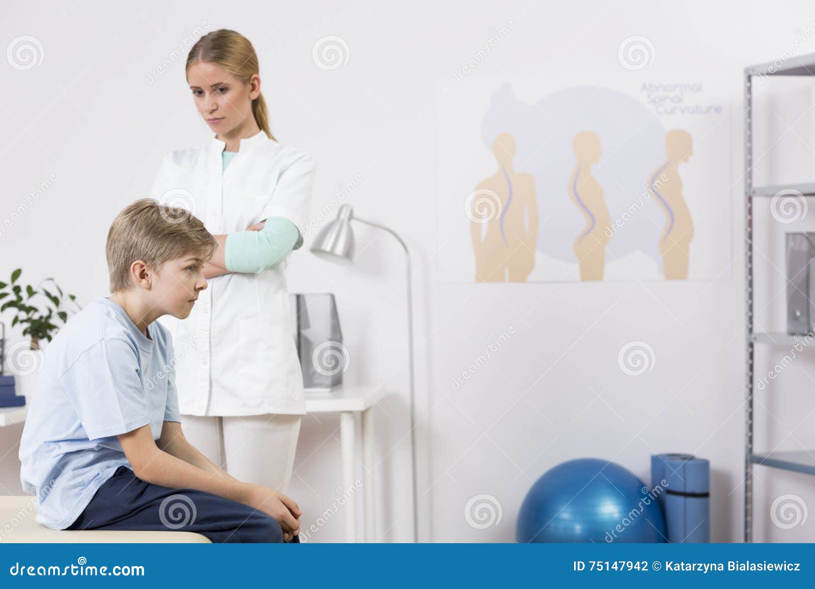 We Need To Correct His Body Posture... Stock Photo - Image of medicine ...