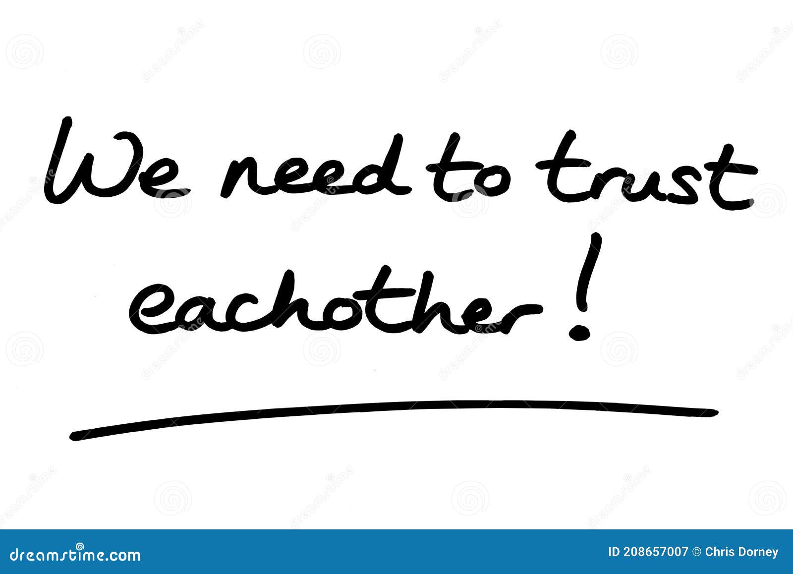 We need to trust eachother stock illustration. Illustration of loyalty ...