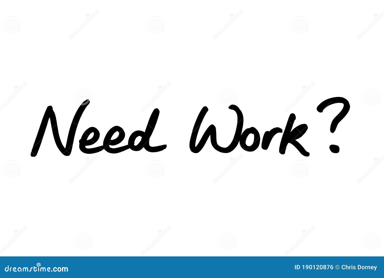 Need Work stock illustration. Illustration of asking - 190120876