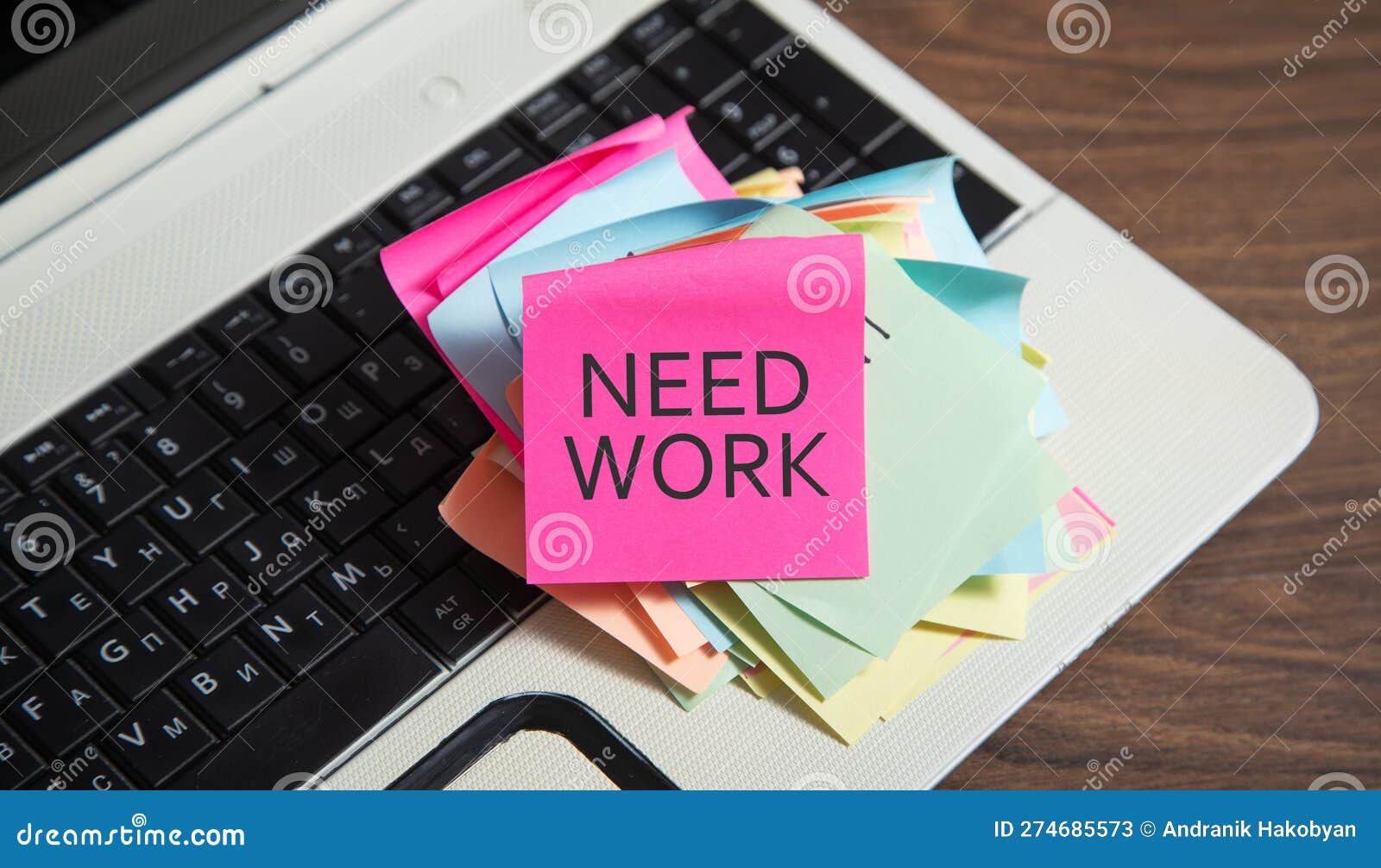 Need Work on Sticky Note. Business Concept Stock Image - Image of work ...