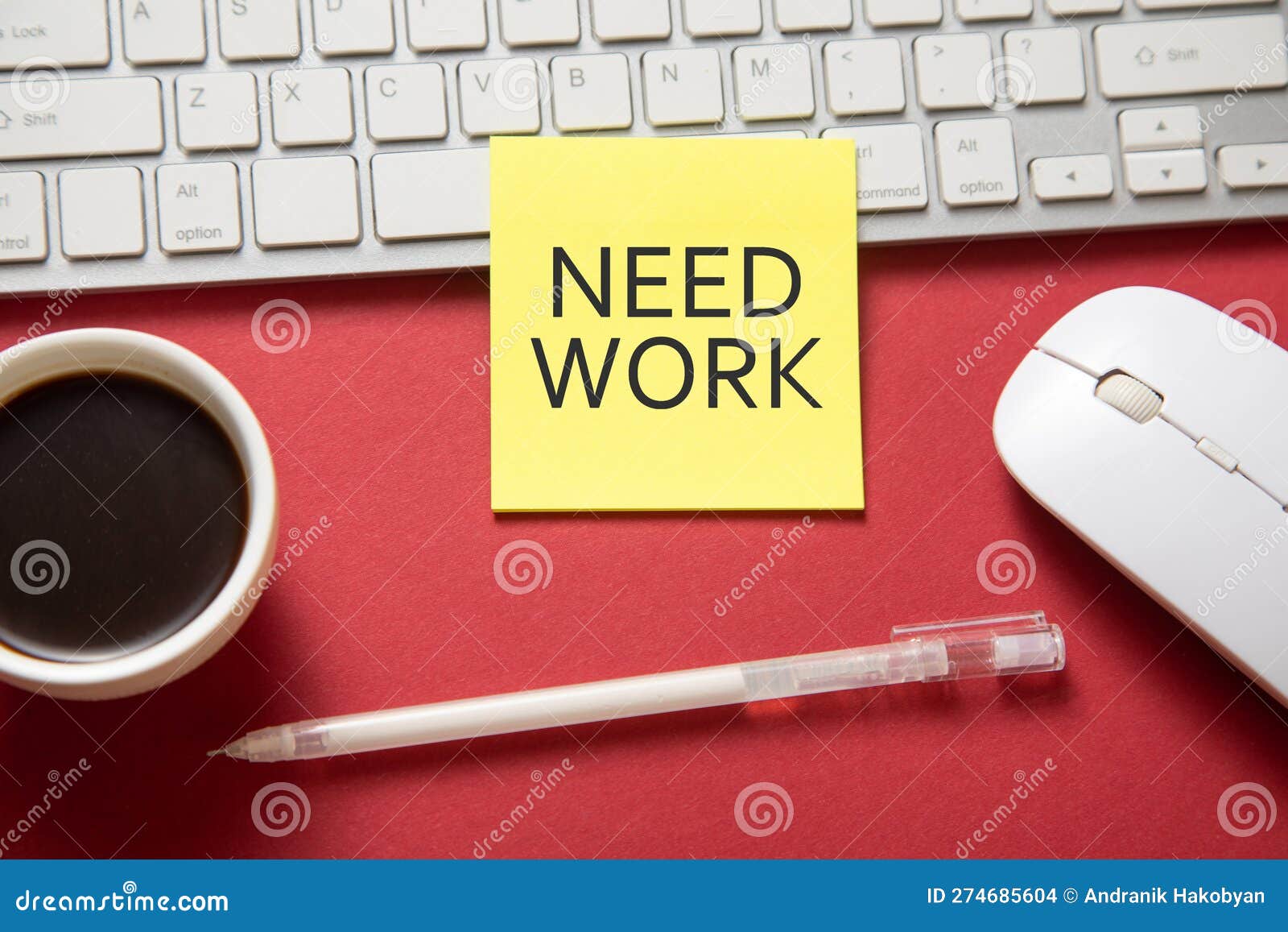 Need Work on Sticky Note. Business Concept Stock Photo - Image of ...