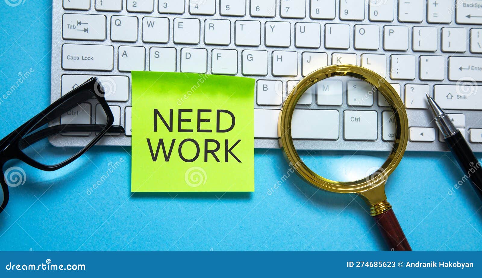 Need Work on Sticky Note. Business Concept Stock Image - Image of ...