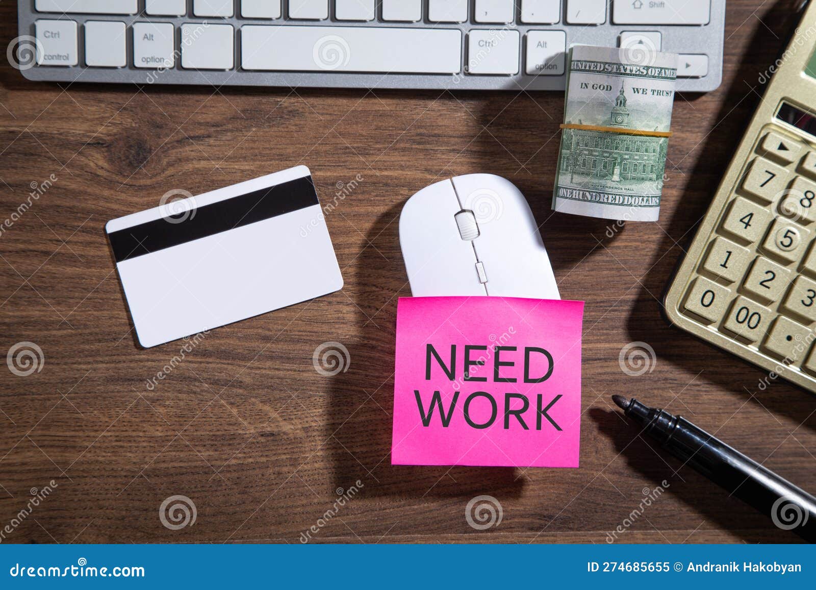 Need Work on Sticky Note. Business Concept Stock Image - Image of ...