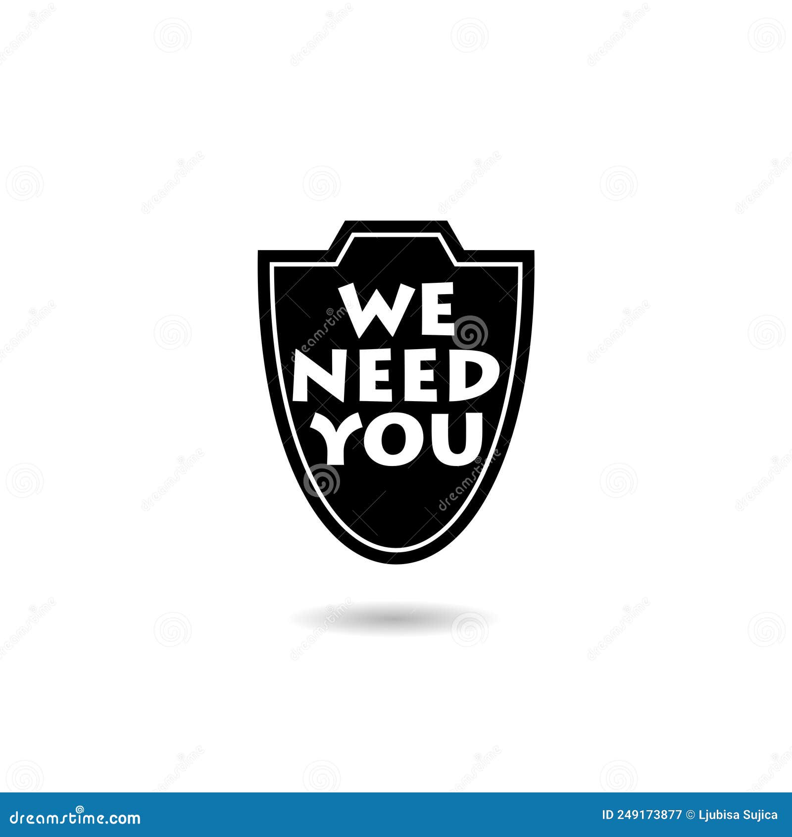 We Need You Logo with Shadow Stock Vector - Illustration of person ...