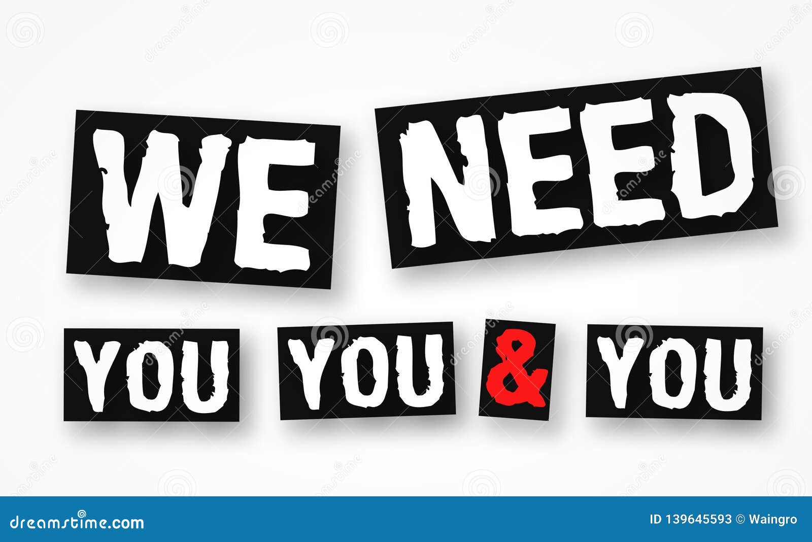 We Need You - Motivational Message Stock Illustration - Illustration of ...