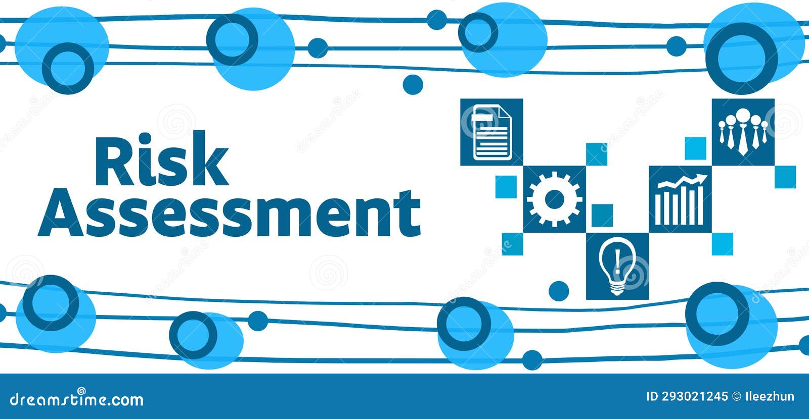Risk Assessment Blue Lines Boxes Business Symbols Stock Illustration ...
