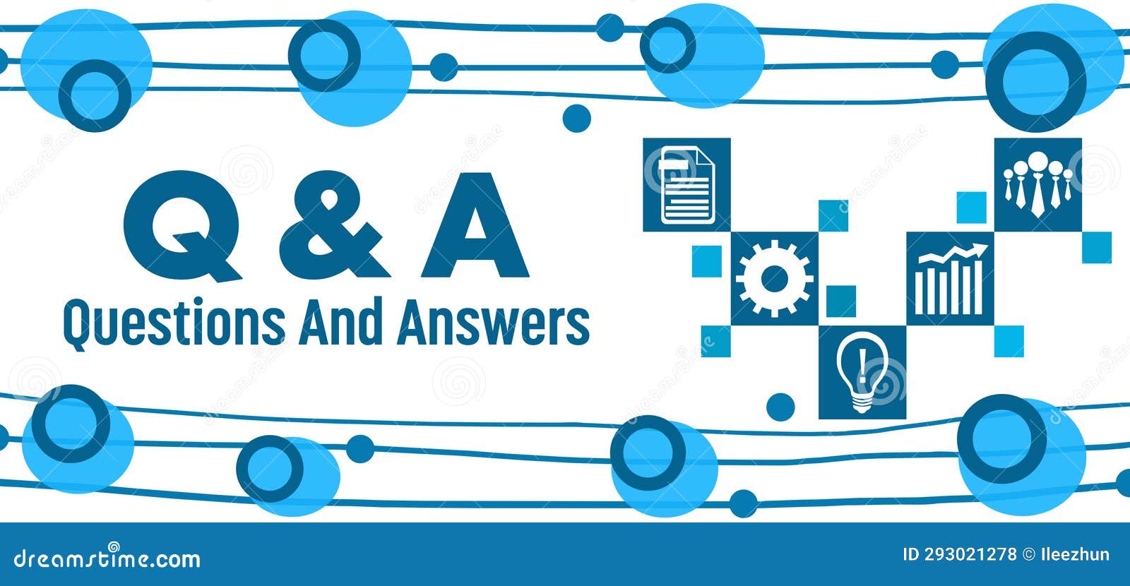 Q and a - Questions and Answers Blue Lines Boxes Business Symbols Stock ...