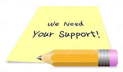 We need your Support stock vector. Illustration of vector - 42730895